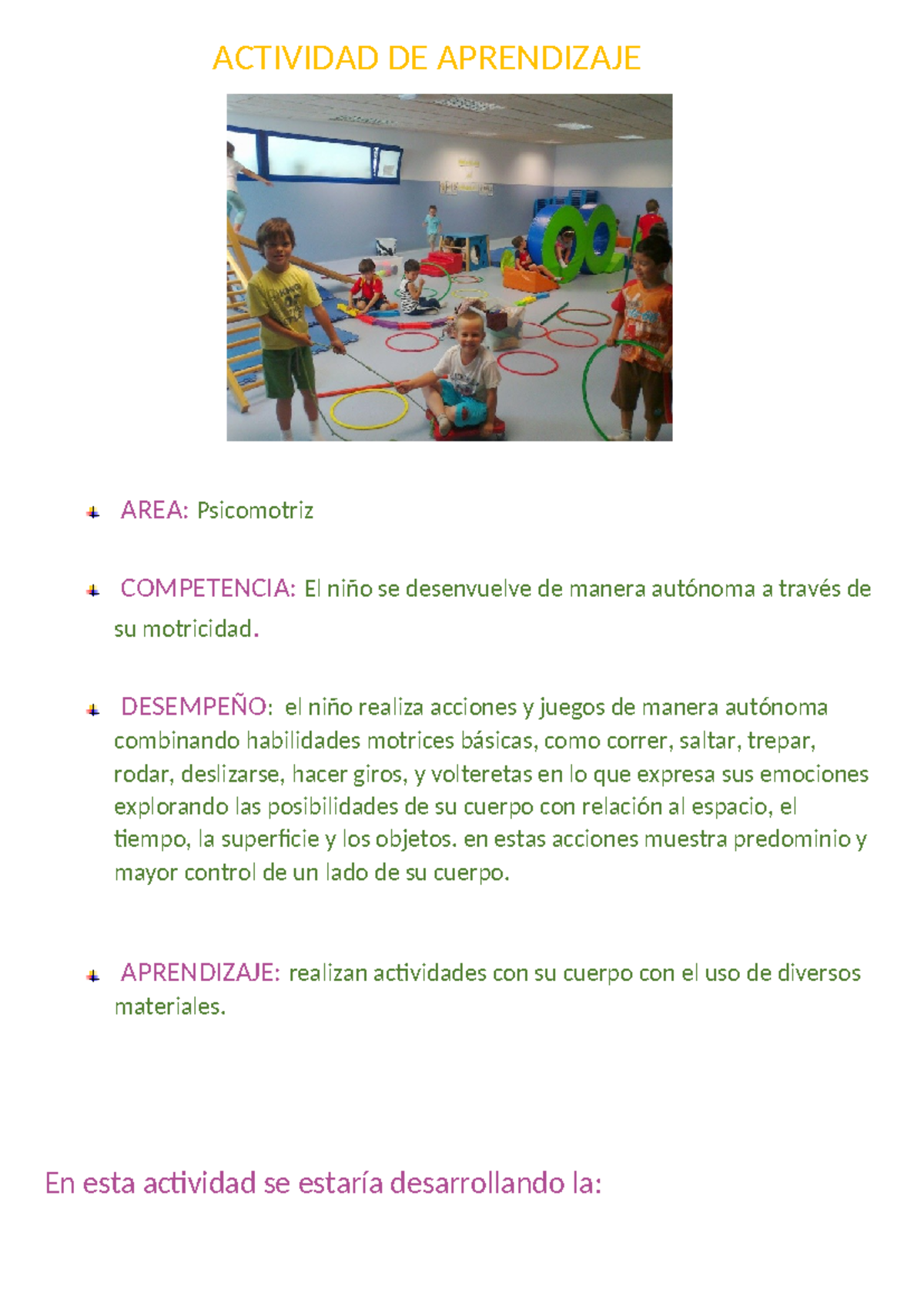 Actividad DE Aprendizaje 15 - ACTIVIDAD DE APRENDIZAJE AREA ...