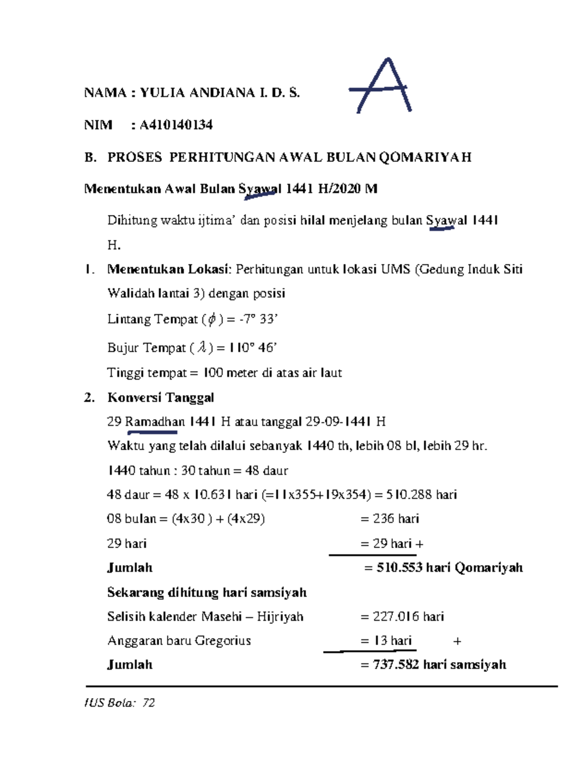Menghitung Awal Syawal - 2020 Gedung Induk Siti Walidah fix - IUS Bola ...