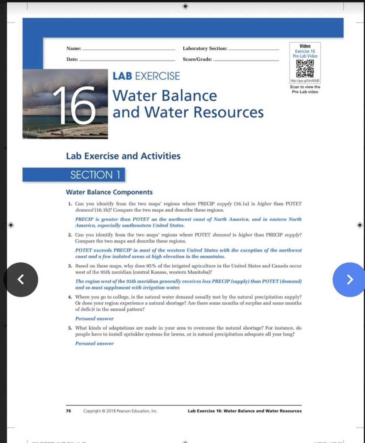 W:c l16 - weather and climate lab 16 - GHY 104L - USM - Studocu