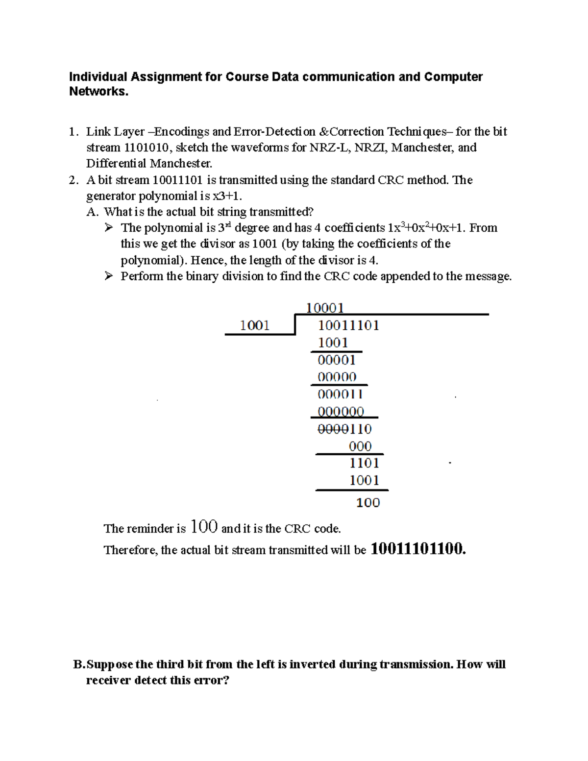 Data commmunication assignmet for computer science students - Human Computer Interaction - Studocu