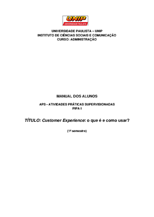 Ficha DAS Atividades PRÁ Ticas Supervisionadas - APS - aps 1 semestre adm - Studocu