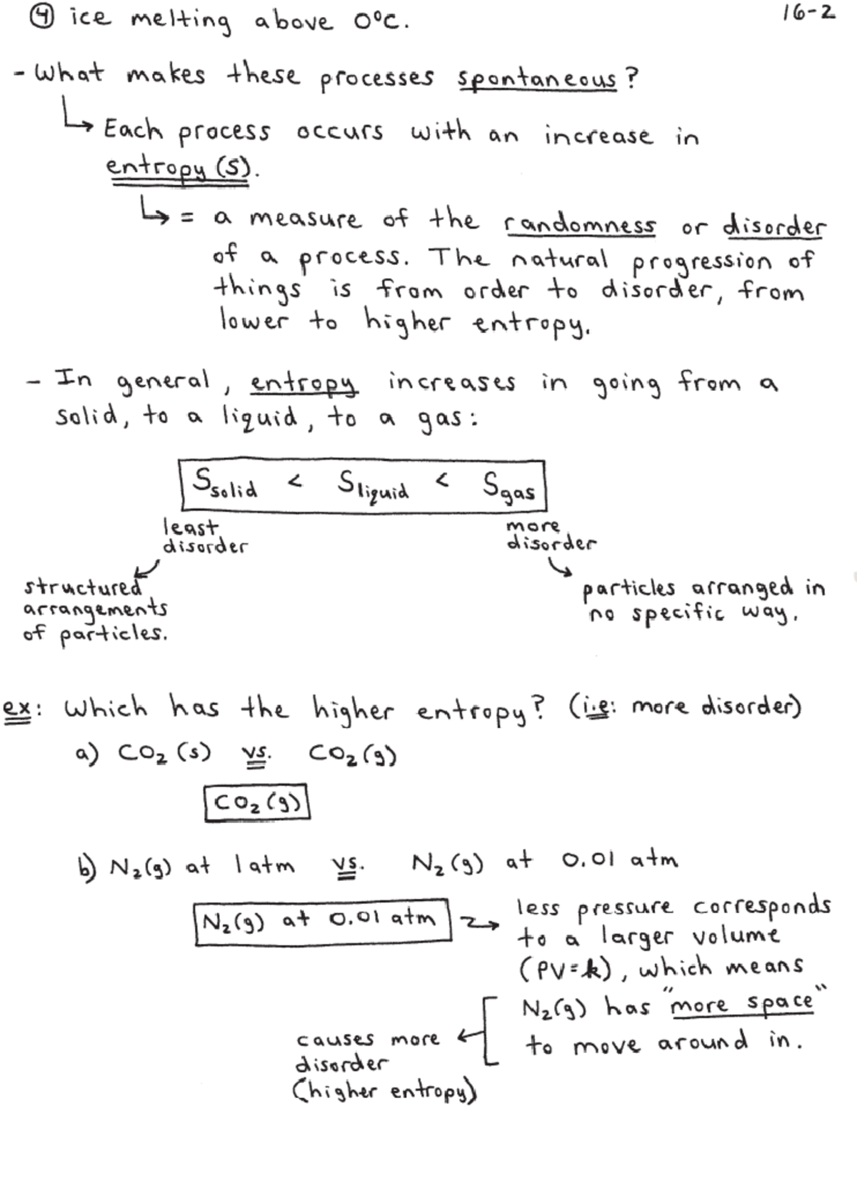 J - Entropy and Free Energy section 2 notes - CHEM 1031 - Studocu