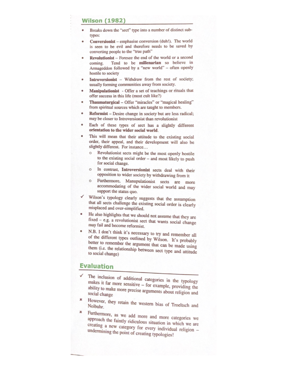 Wilson Sect - Psicología y Sociología - Studocu