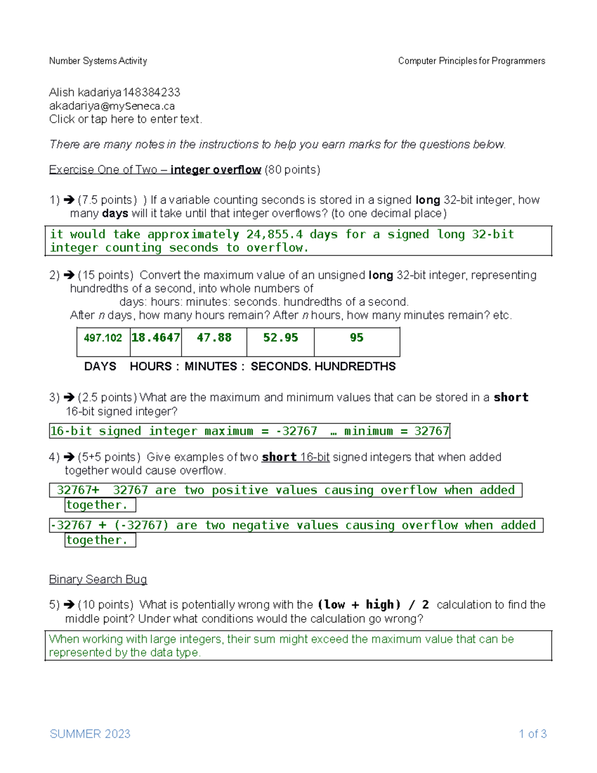 CP4P Number Systems Activity Answers (Alish) - Number Systems Activity ...