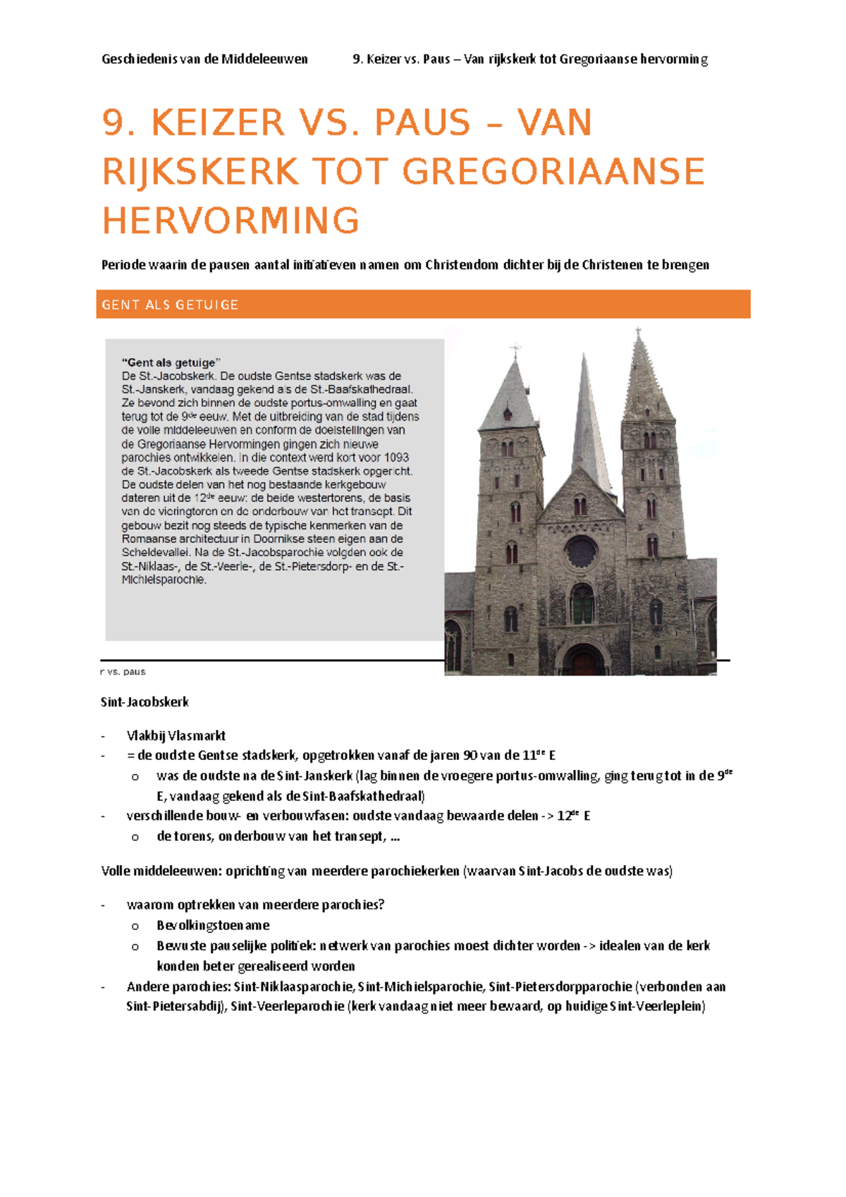 Les 9 - Keizer vs. Paus – Van rijkskerk tot Gregoriaanse hervorming - 9 ...