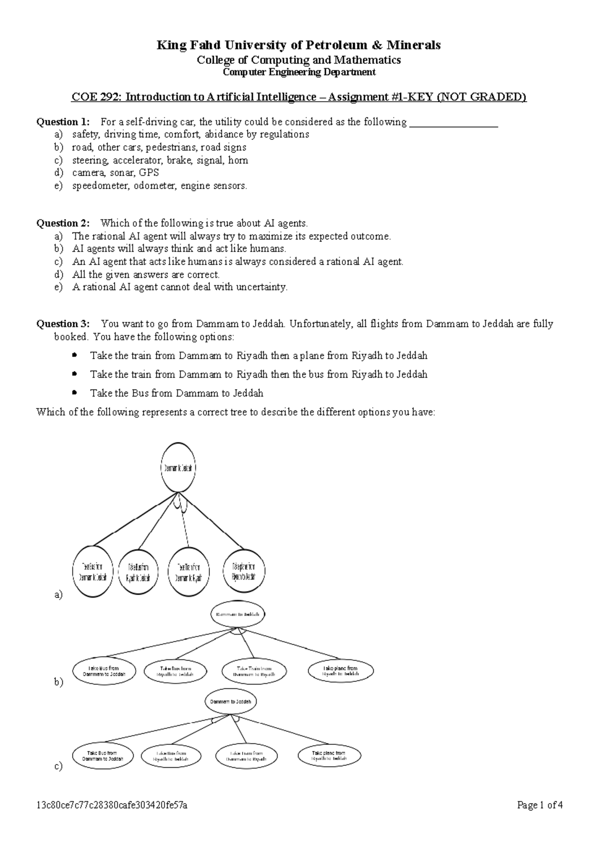 Assignment 1 T223 r - Solve equations - King Fahd University of Petroleum & Minerals College of ...