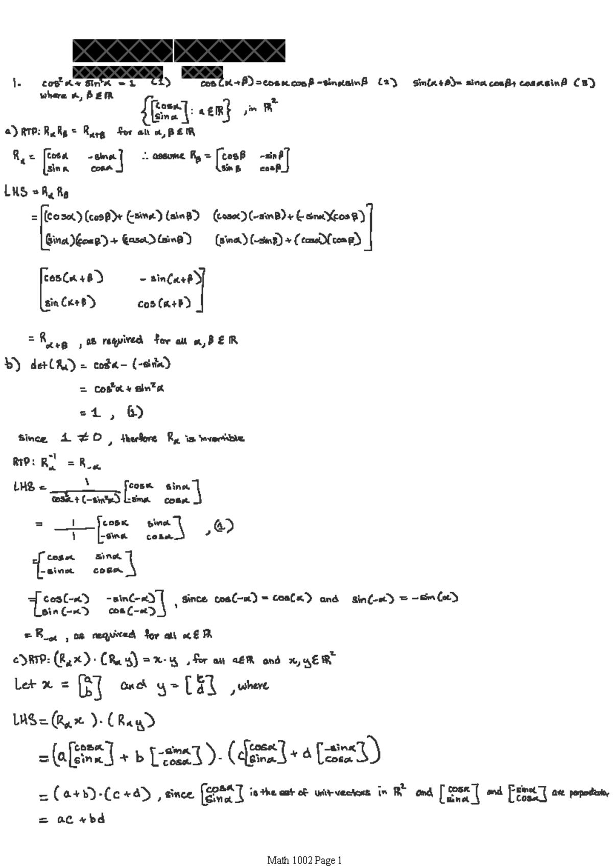 Assignment 2 - Work - MATH1002 - Math 1002 Page Math 1002 Page - Studocu