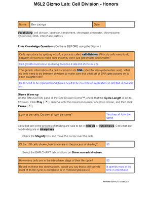 Kami Export - BIO CH01 Chapter Test - Chapter 1 Test Chapter Test 1 The ...