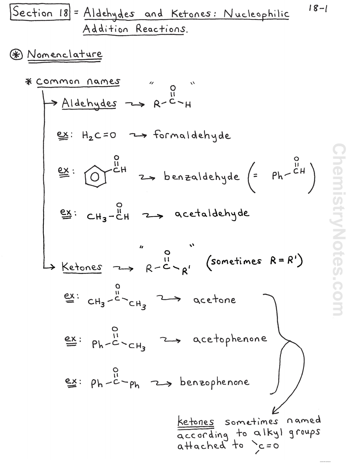 Aldehydes and Ketones - Lecture Notes - Chemistry for Engineers - Studocu
