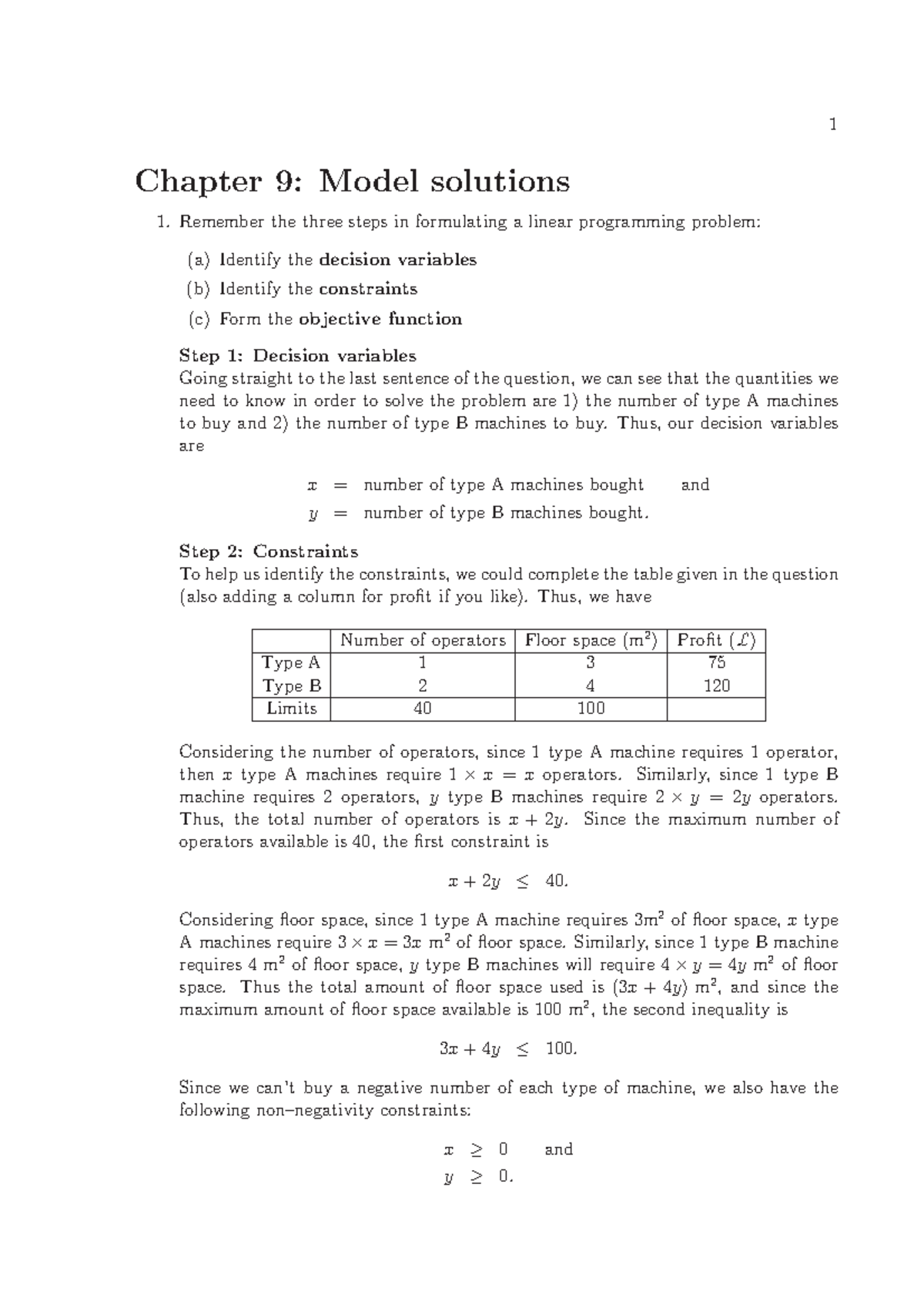 MAS1403 2016-2017 Chapter 9 Exercises + Solutions - 1 Chapter 9: Model solutions Remember the ...