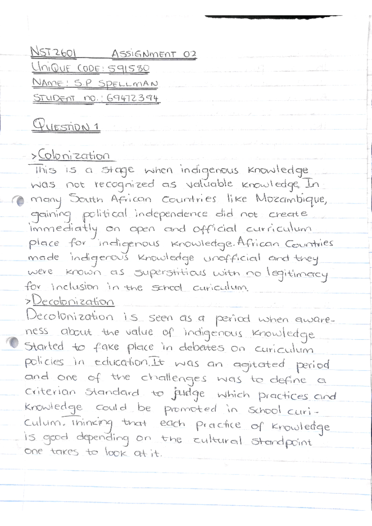 NST2601 assig 02 - NST2602 - Studocu