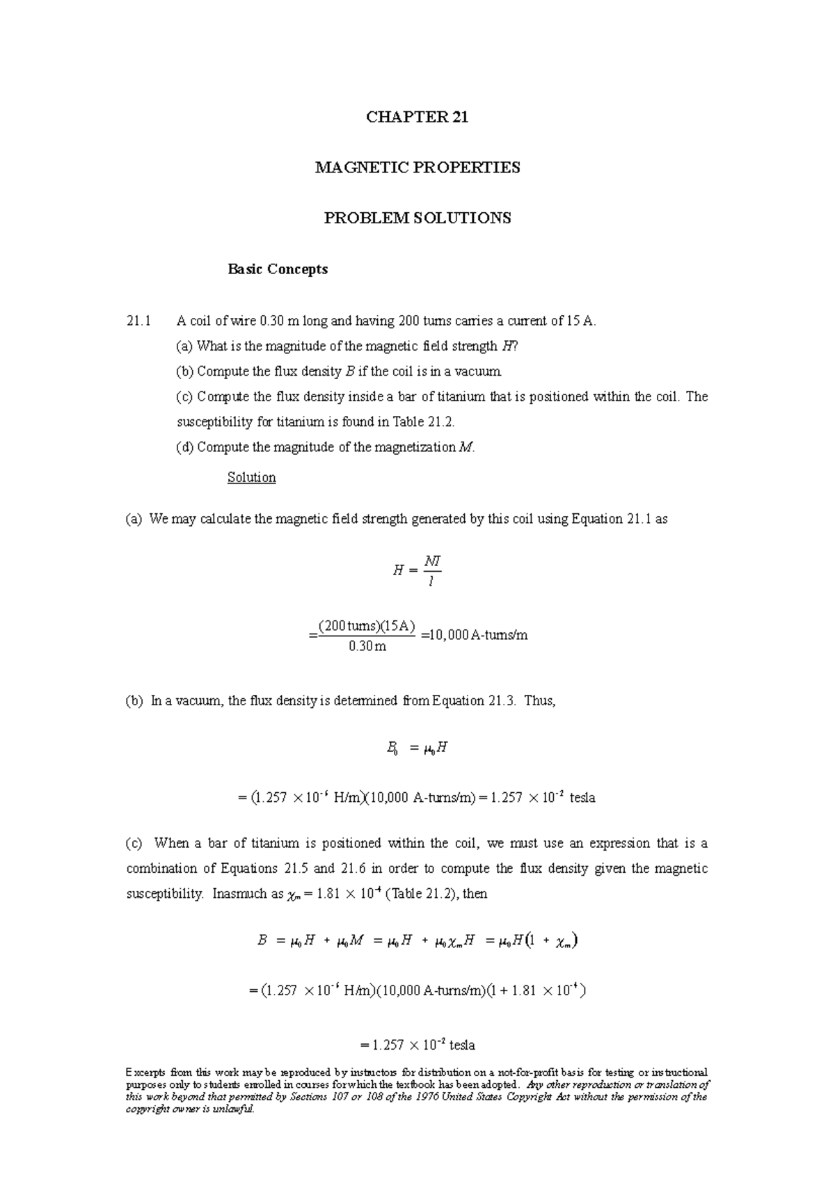 Ch21 - Introduction to material science and engineering solutions ...