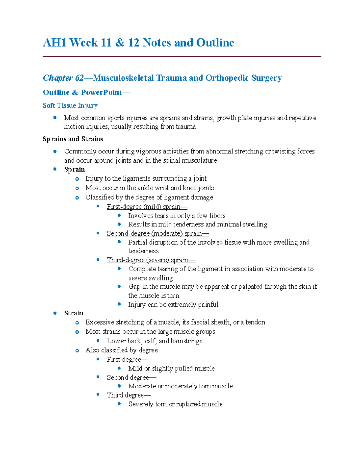 AH1 Week 11 & 12 Notes and Outline - AH1 Week 11 & 12 Notes and Outline ...