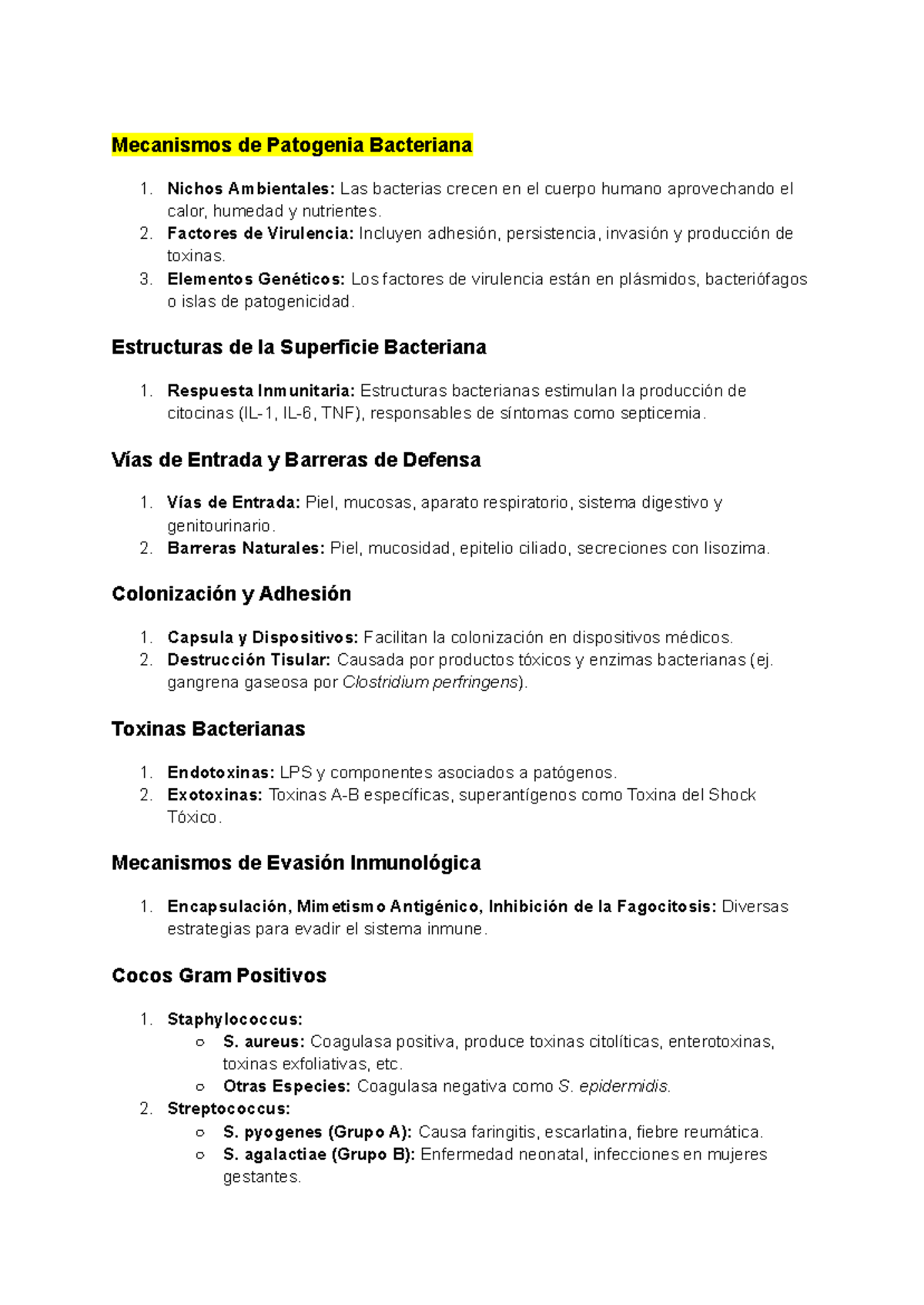 Microb resumen quiz 2 - Bbbbb - Mecanismos de Patogenia Bacteriana 1. Nichos Ambientales: Las ...