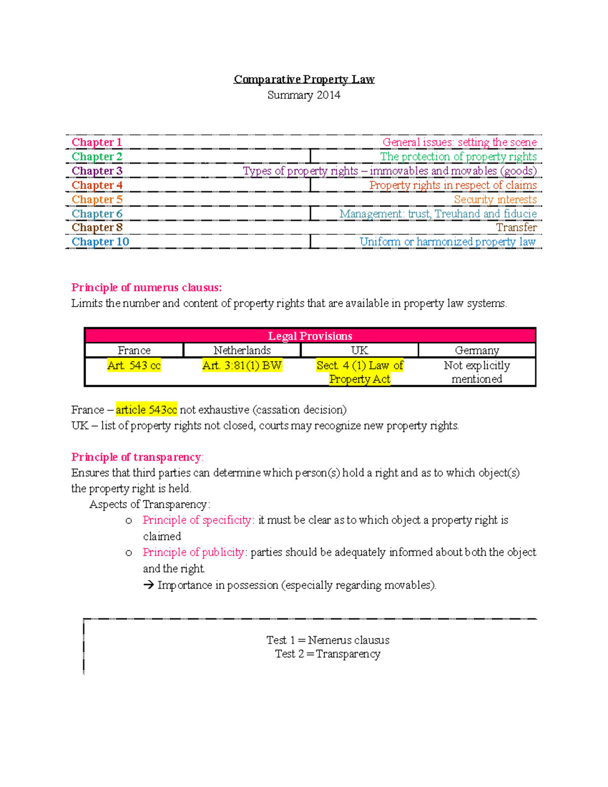 Comparative-Property-Law - Comparative Property Law Summary 2014 ...