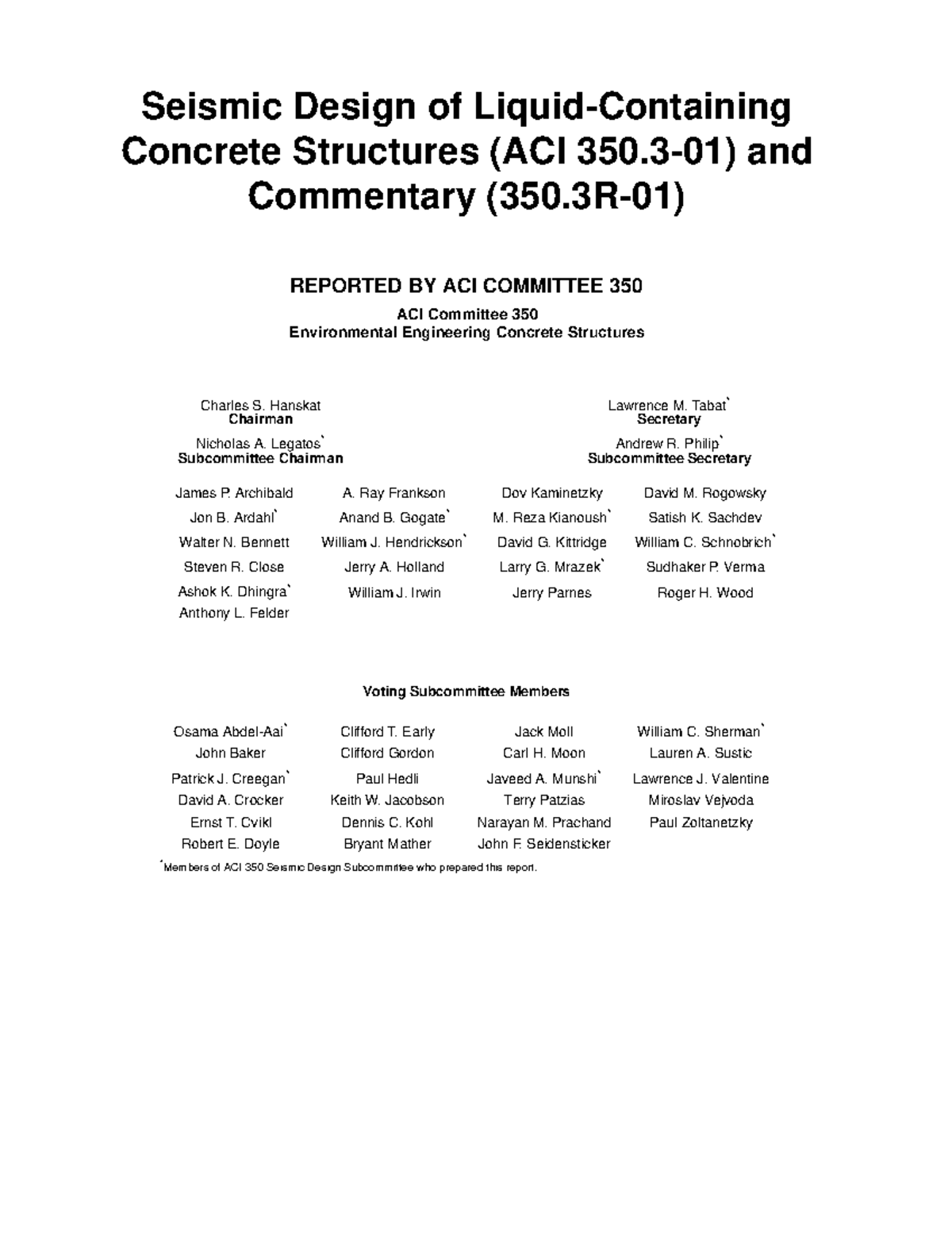 ACI 350 Reglamento sismico - *Members of ACI 350 Seismic Design ...