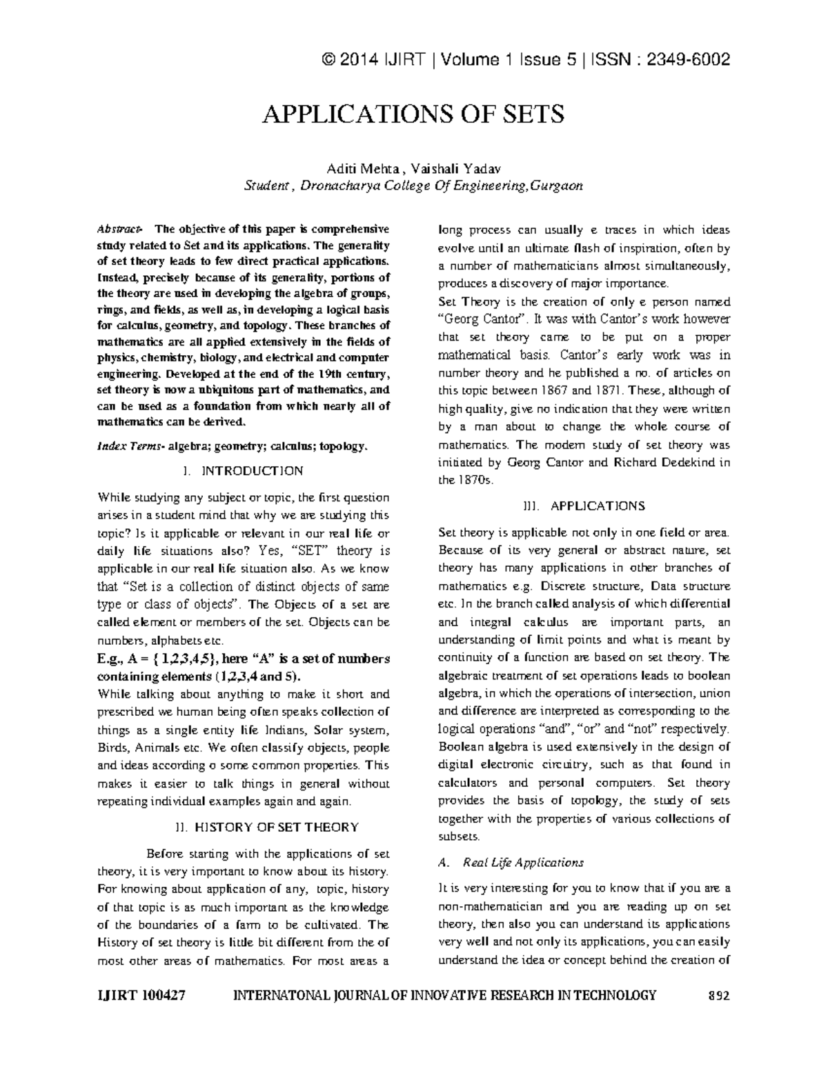 Ijirt 100427 Paper - © 2014 IJIRT | Volume 1 Issue 5 | ISSN : 2349 ...