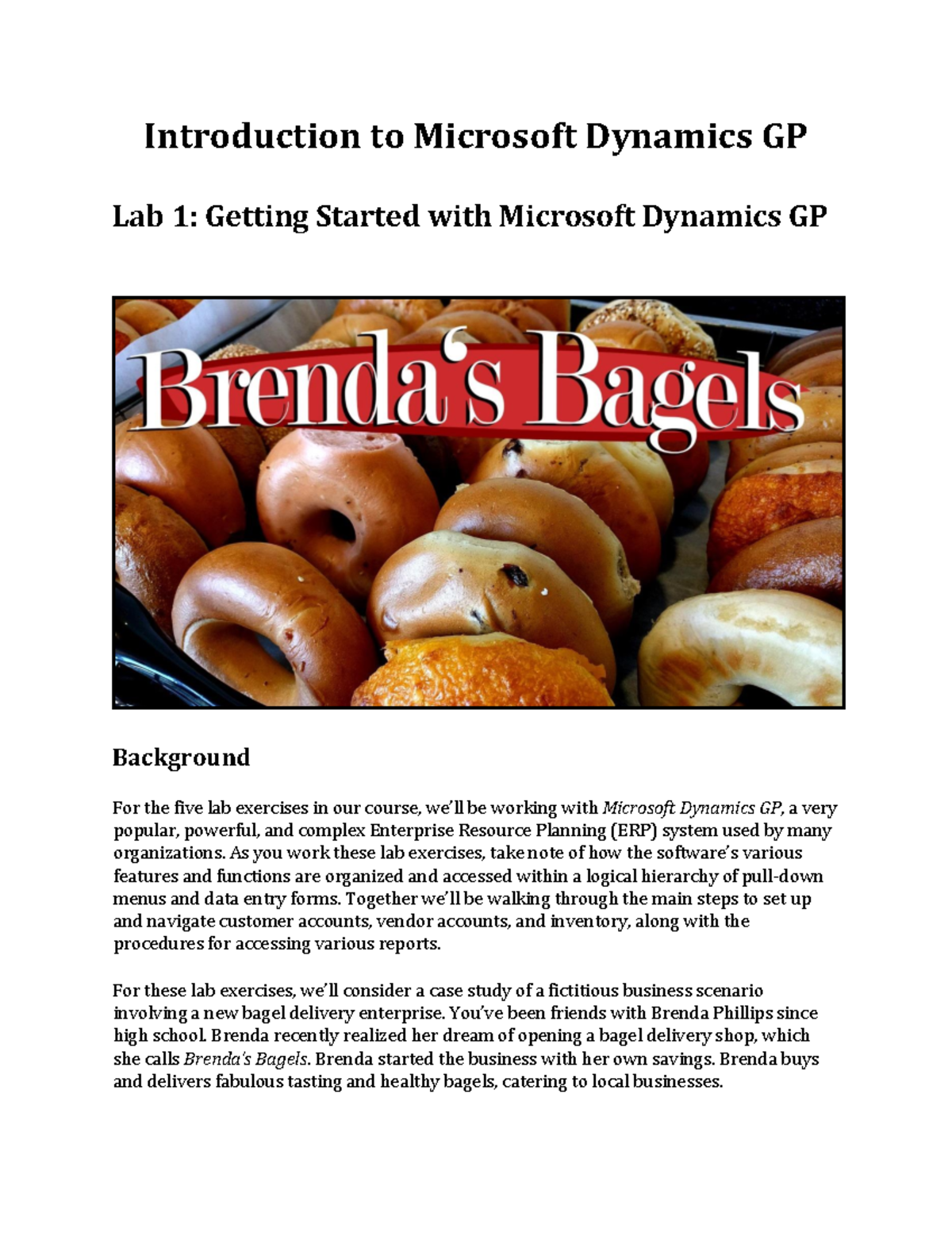 Ms Dynamics Lab 1pdf Safe Introduction To Microsoft Dynamics Gp Lab 1 Getting Started With 2400