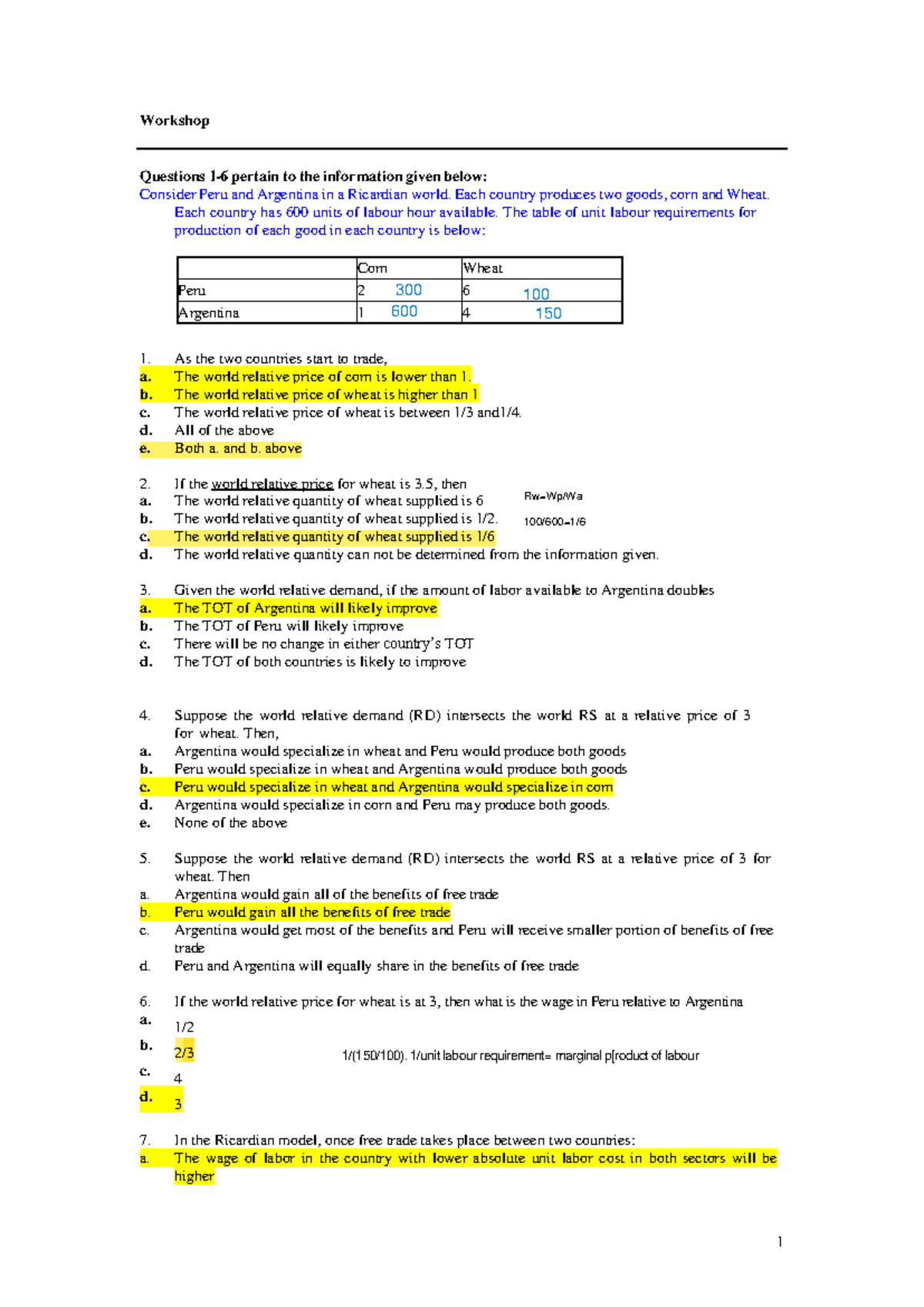 Trade Test Workshop 2024 Fin corrected 2024 - Workshop Questions 1 - 6 ...