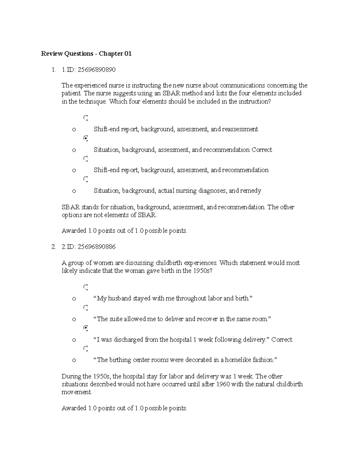 Evolve Review Questions- Chapter 1 - Review Questions - Chapter 01 1. 1: 25696890890 The ...