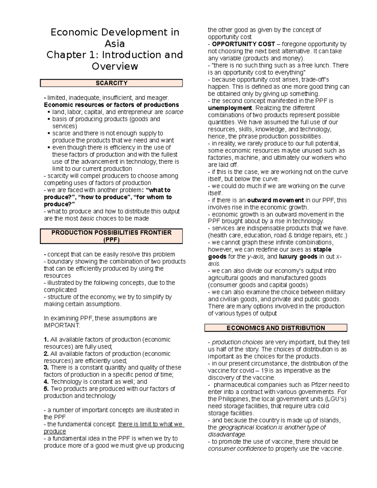 Lesson 1 - Introduction - Economic Development in Asia Chapter 1 ...