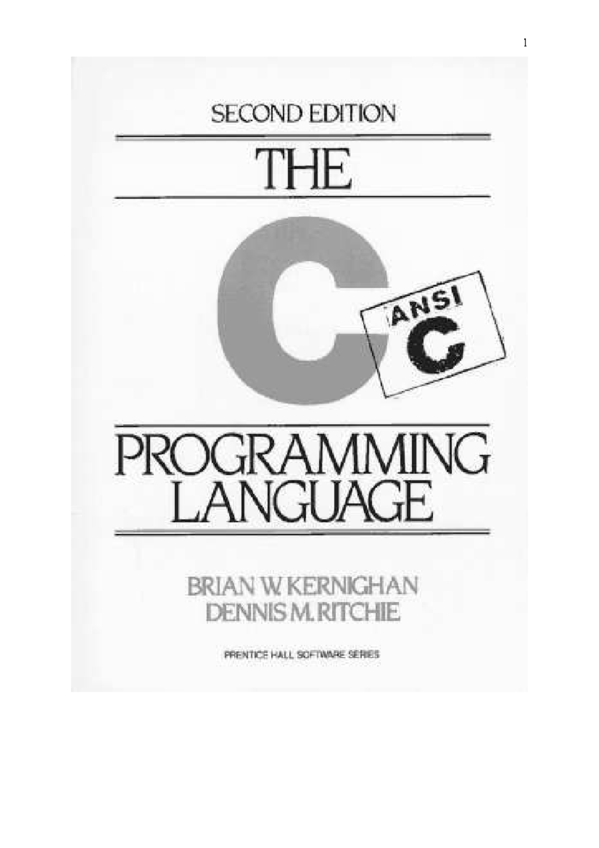 0131103628, 0131103709 {92B029B9} The C Programming Language (2nd ed.) [Kernighan Ritchie - Studocu