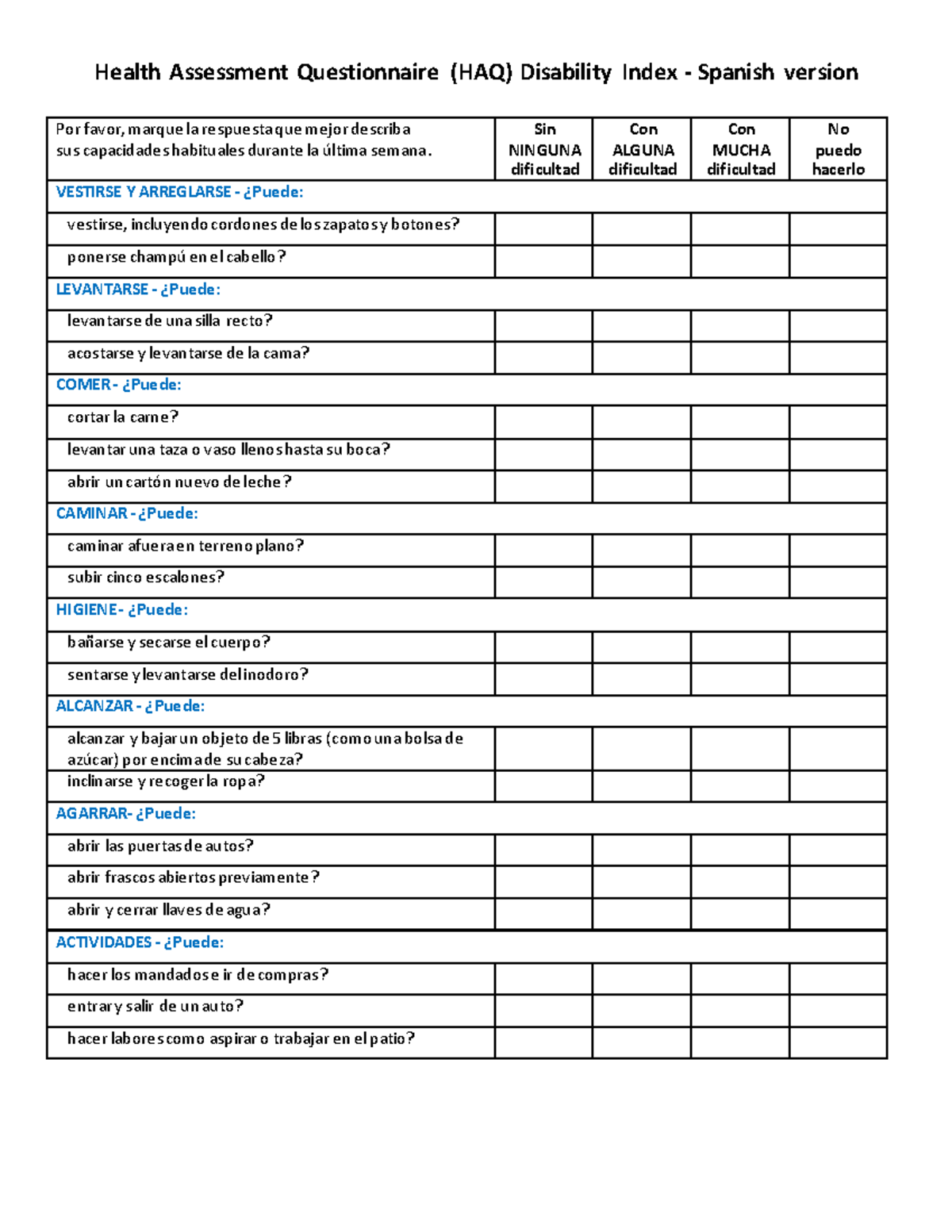 SOM-19-0429 - Guia checklist - Health Assessment Questionnaire (HAQ ...