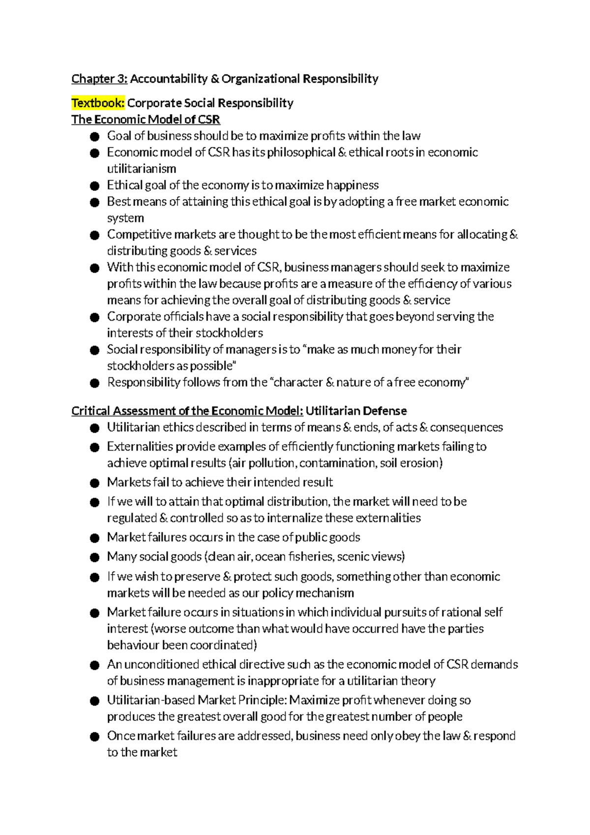CSR - Module 3 - QUANTITATIVE METHODS 2320 NOTES - Chapter 3 ...