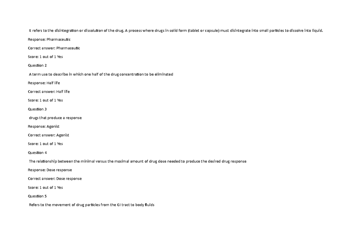 Pharma-quiz - A short compilation of quizzes with answers - It refers ...