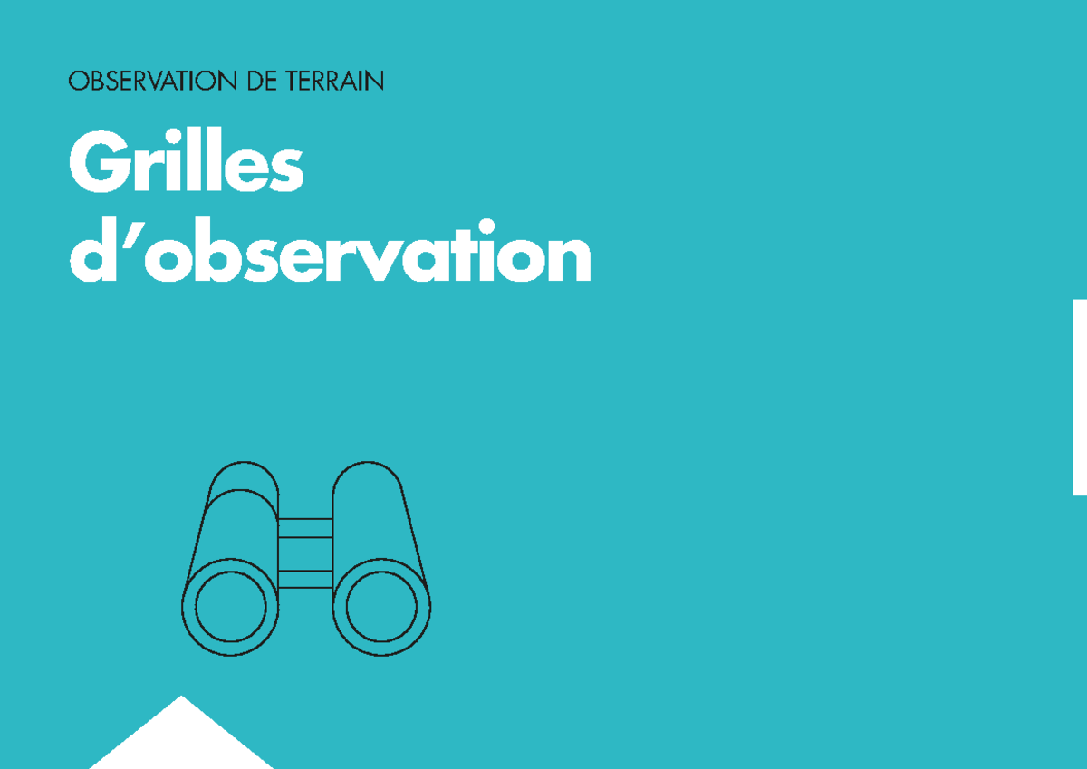 Observation de terrain - Grilles dobservations - Grilles d’observation Cette ressource ...