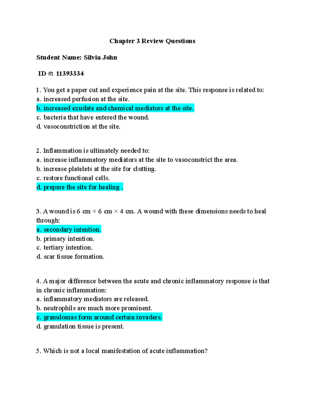 Chapter 3 Student(1) - Tagged - Chapter 3 Review Questions Student Name ...