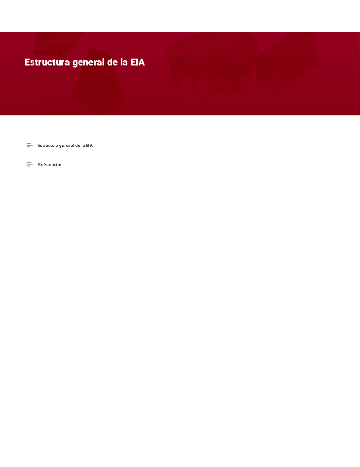 Estructura general de la EIA - Estructura general de la EIA Referencias ...