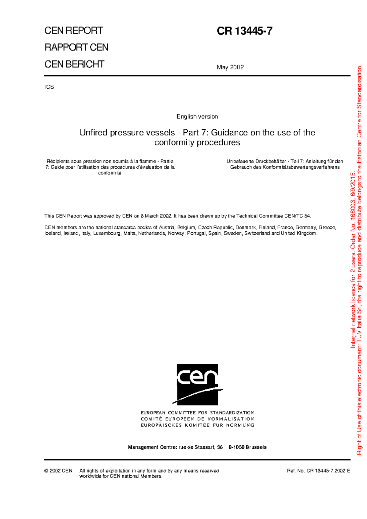 13445-7 CR 2002 EN Originale - CEN REPORT RAPPORT CEN CEN BERICHT CR ...