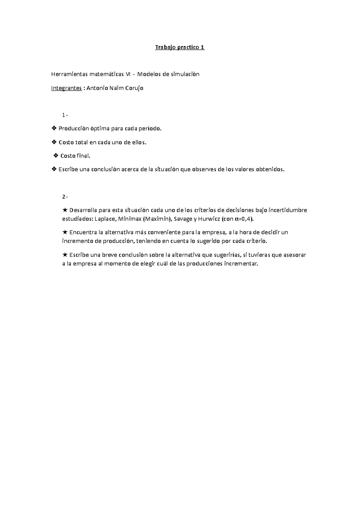 TP1- Antonio Naim Corujo - Trabajo practico 1 Herramientas matemáticas VI - Modelos de ...