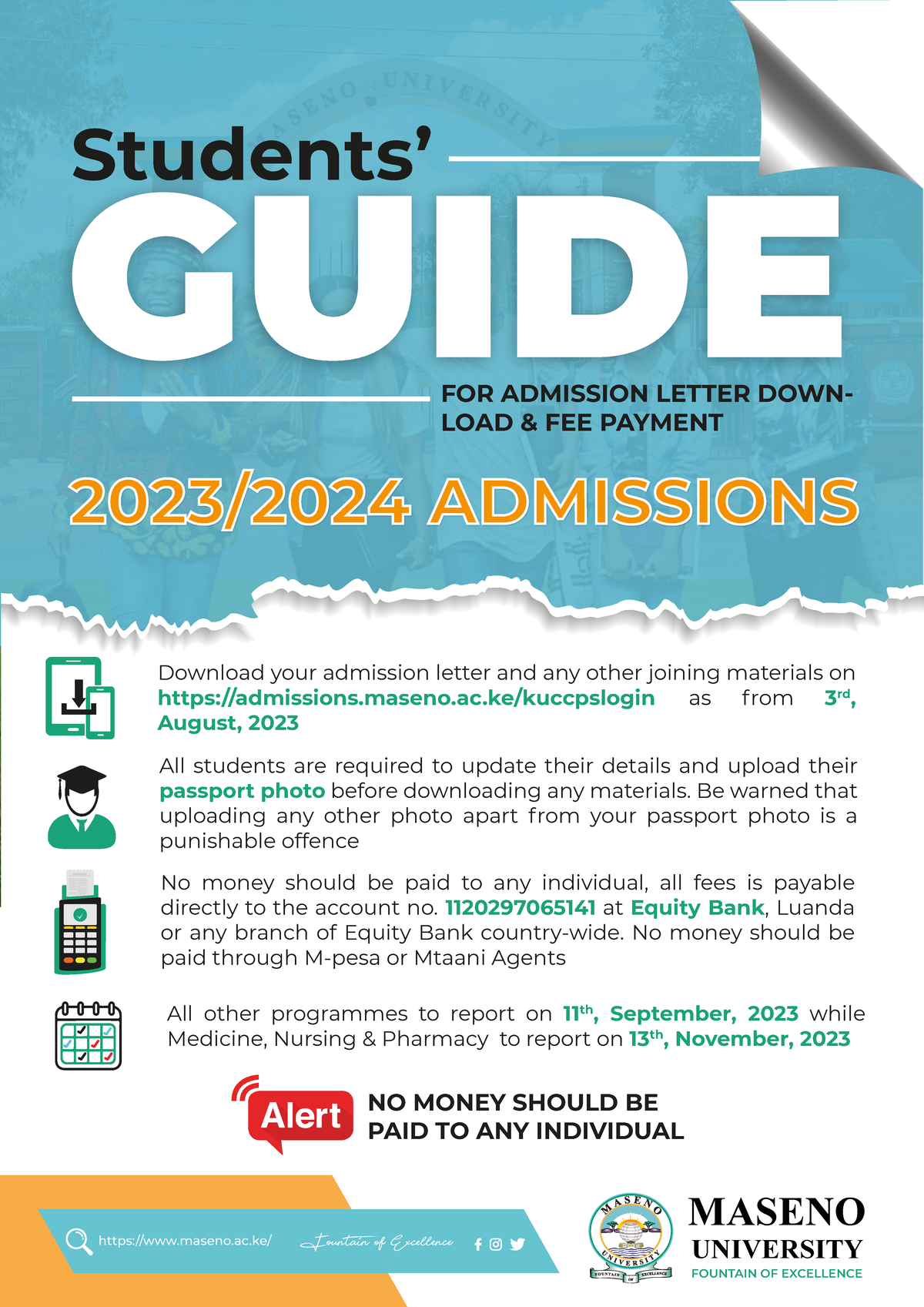 ADM 2023 - Students’ GUIDE ####### FOR ADMISSION LETTER DOWN ...