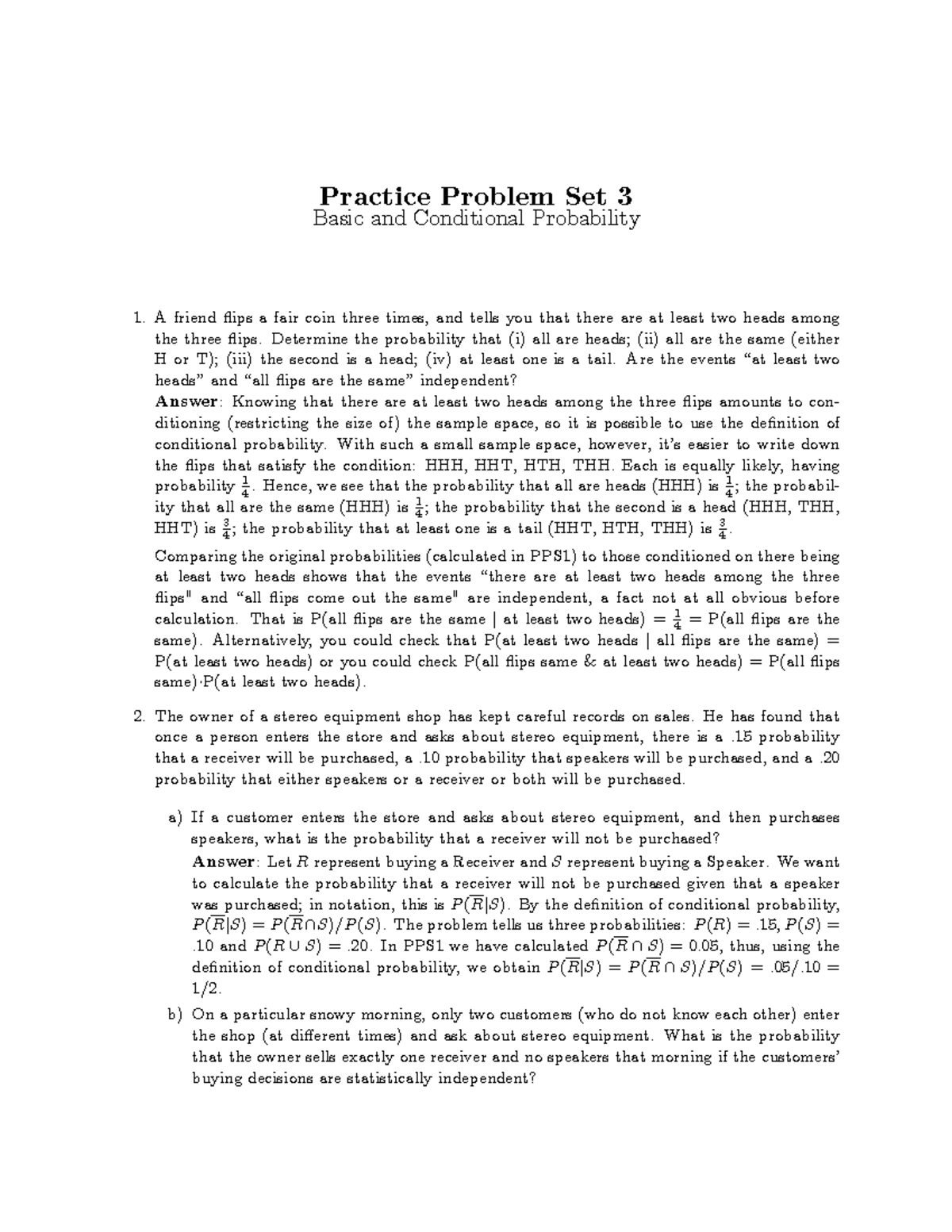Practice Problem Set 3 Solutions Spring 2020 - Practice Problem Set 3 ...