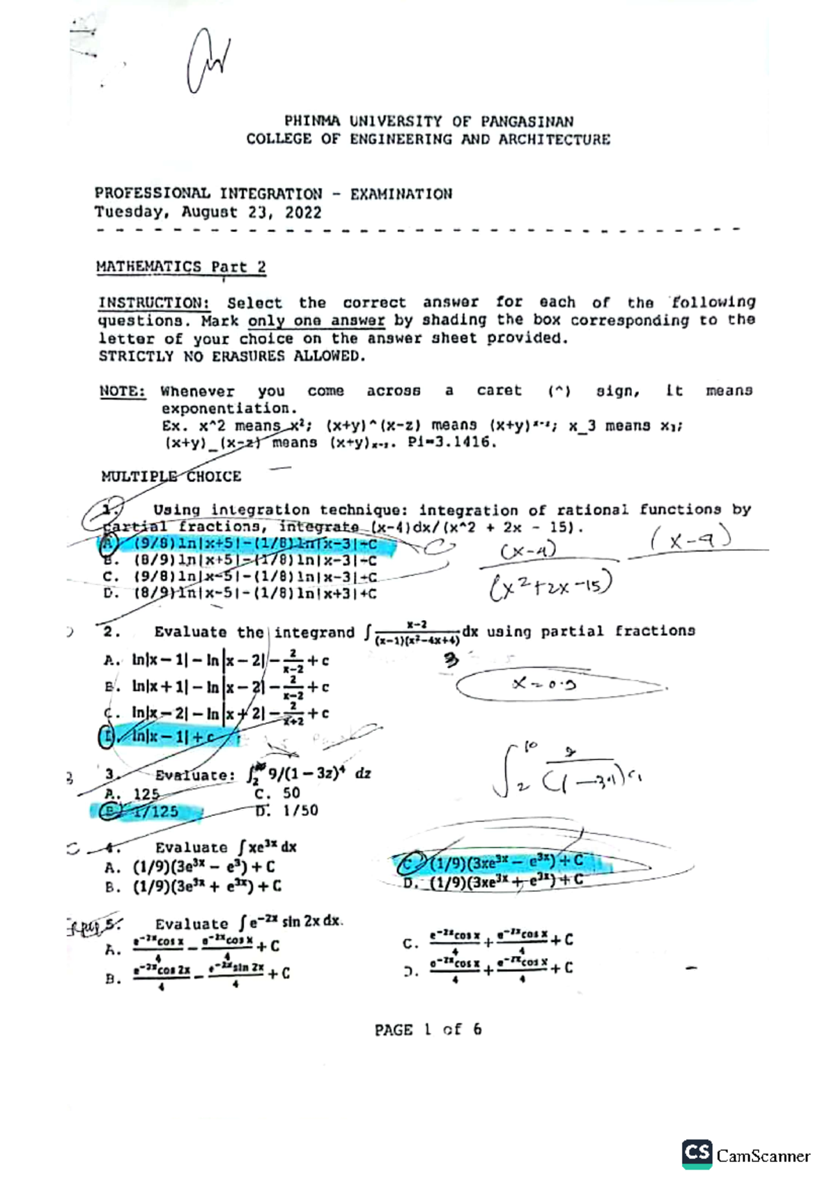 MATH-EXAM - Advance Engineering Mathematics for CHE - Studocu