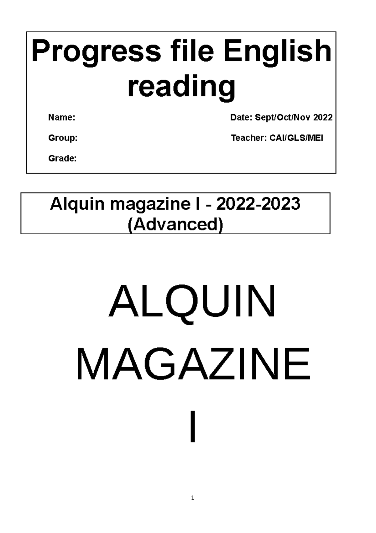 Alquin I HD 2022-2023 - xasxas - ####### 1 Progress file English ...