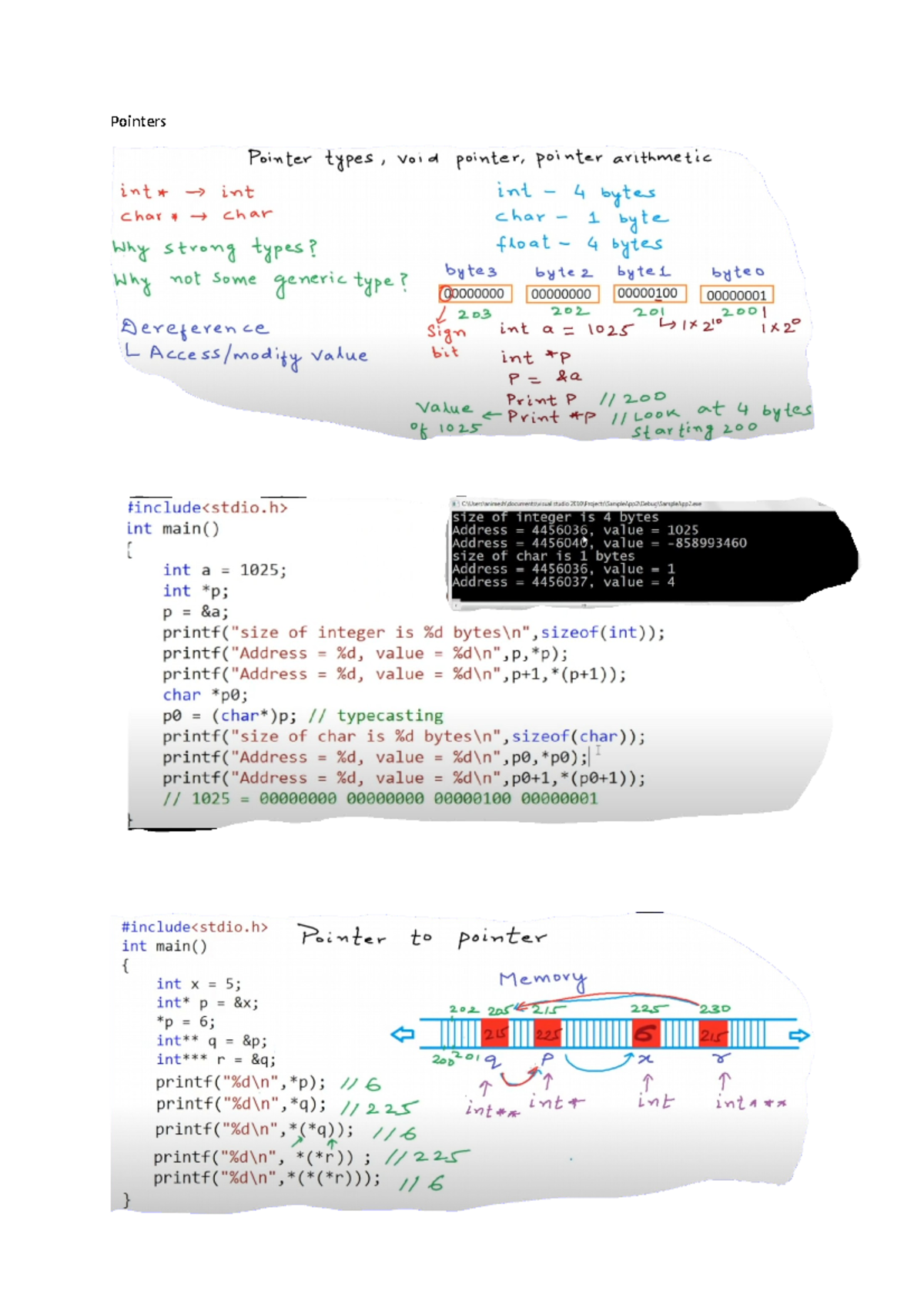 Pointers - Zeiger in C Informatik 1 - Erklärung der Zeiger in C per word Dokument - Studocu