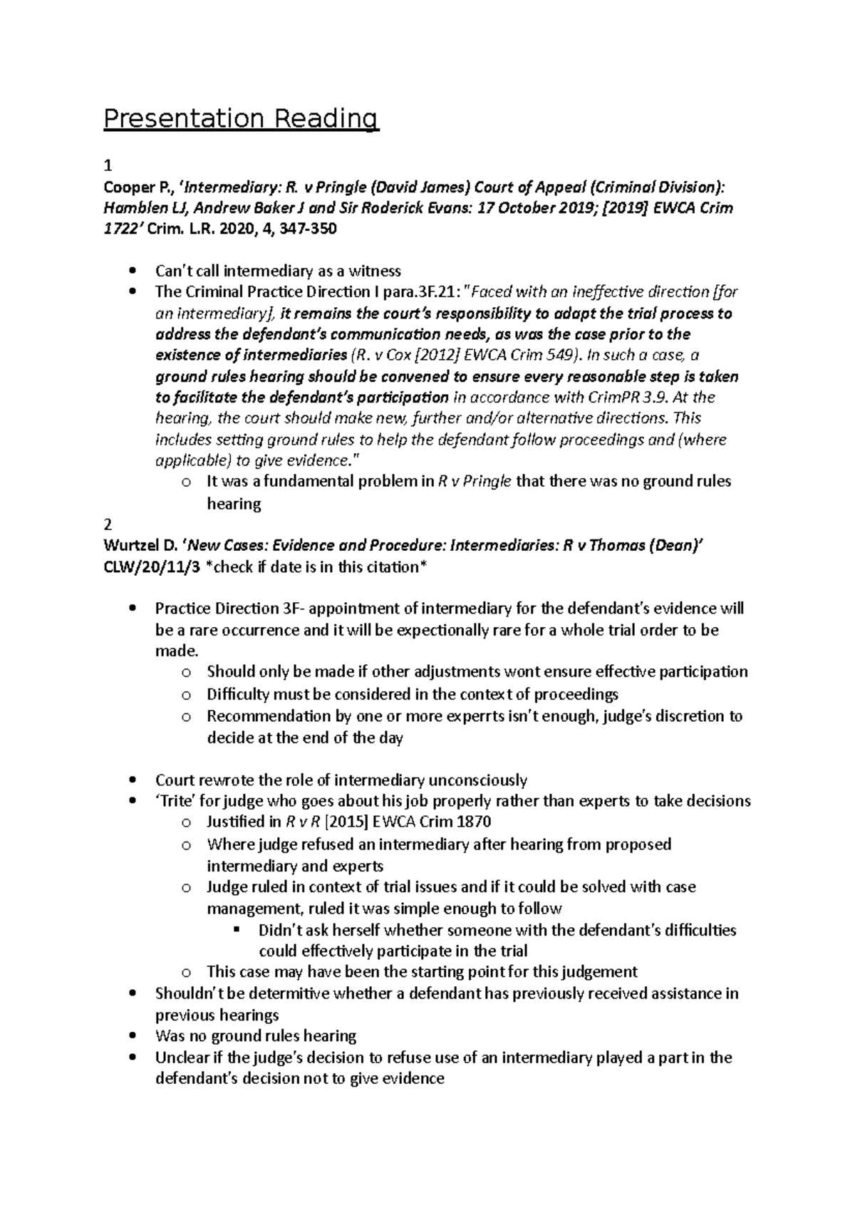 summative Presentation Reading - Presentation Reading 1 Cooper P ...