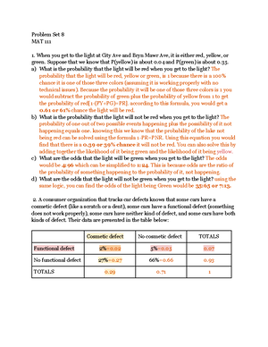 Problem set 6 math of patterns - Problem Set 6 MAT 111 Harpreet and ...