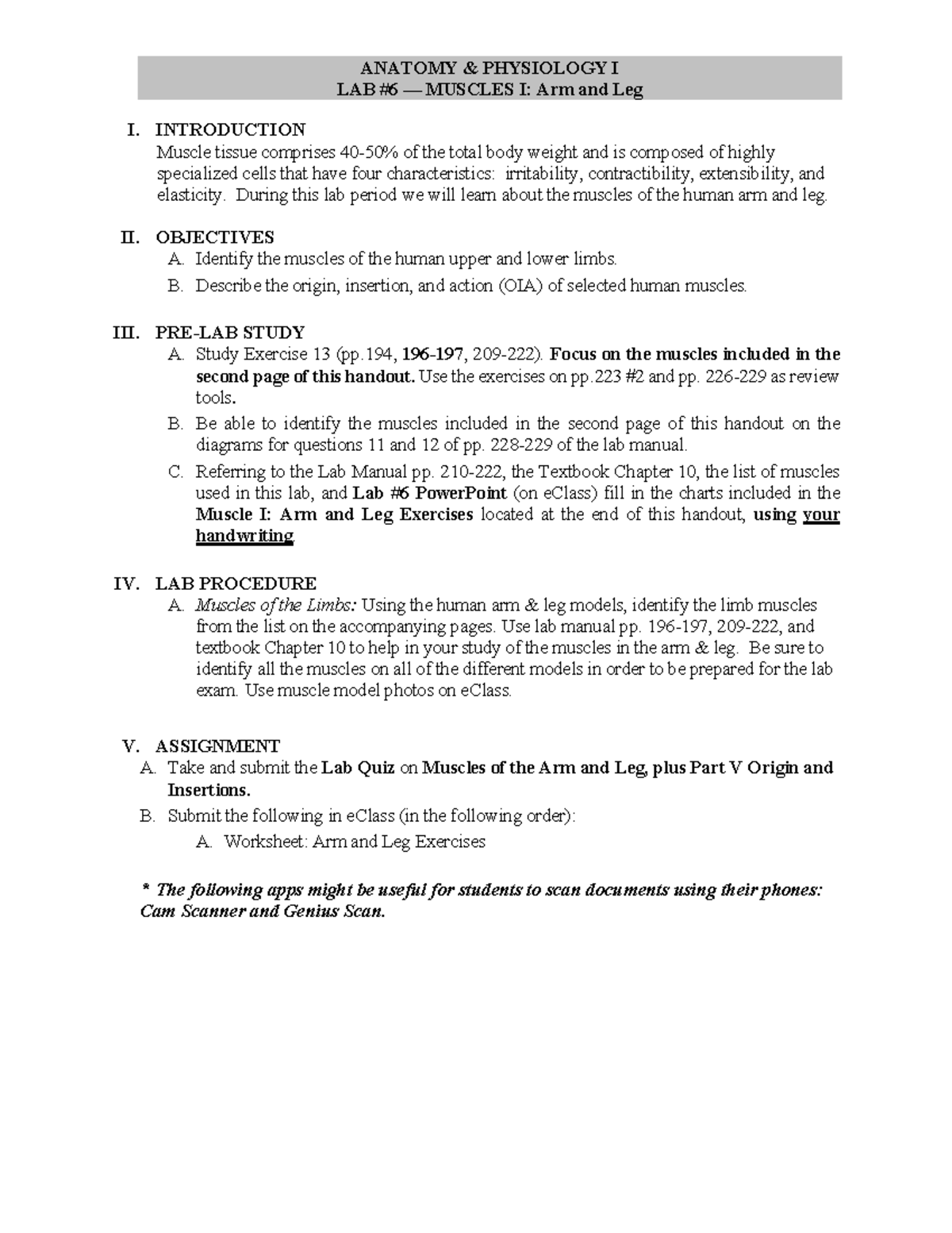 Lab 16 - Complete lab with lab assignments. - ANATOMY & PHYSIOLOGY I ...