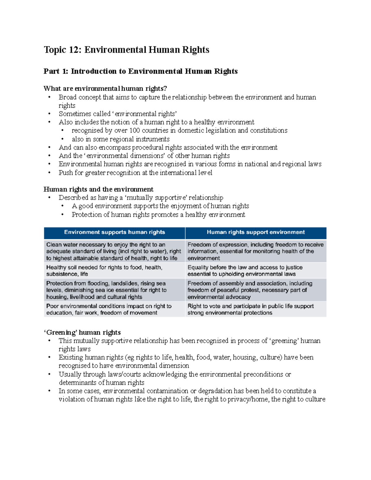 LLH472 Topic 12 - Topic 12: Environmental Human Rights Part 1 ...