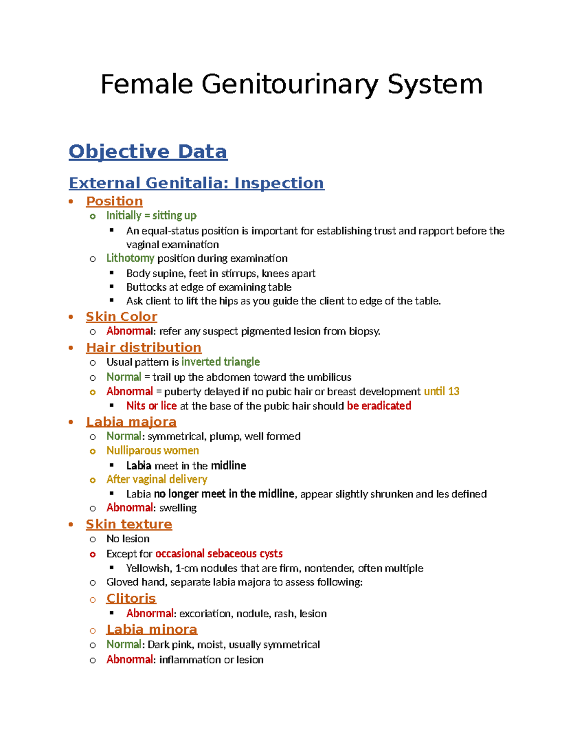 Wk10-Female Genitourinary System - Female Genitourinary System ...