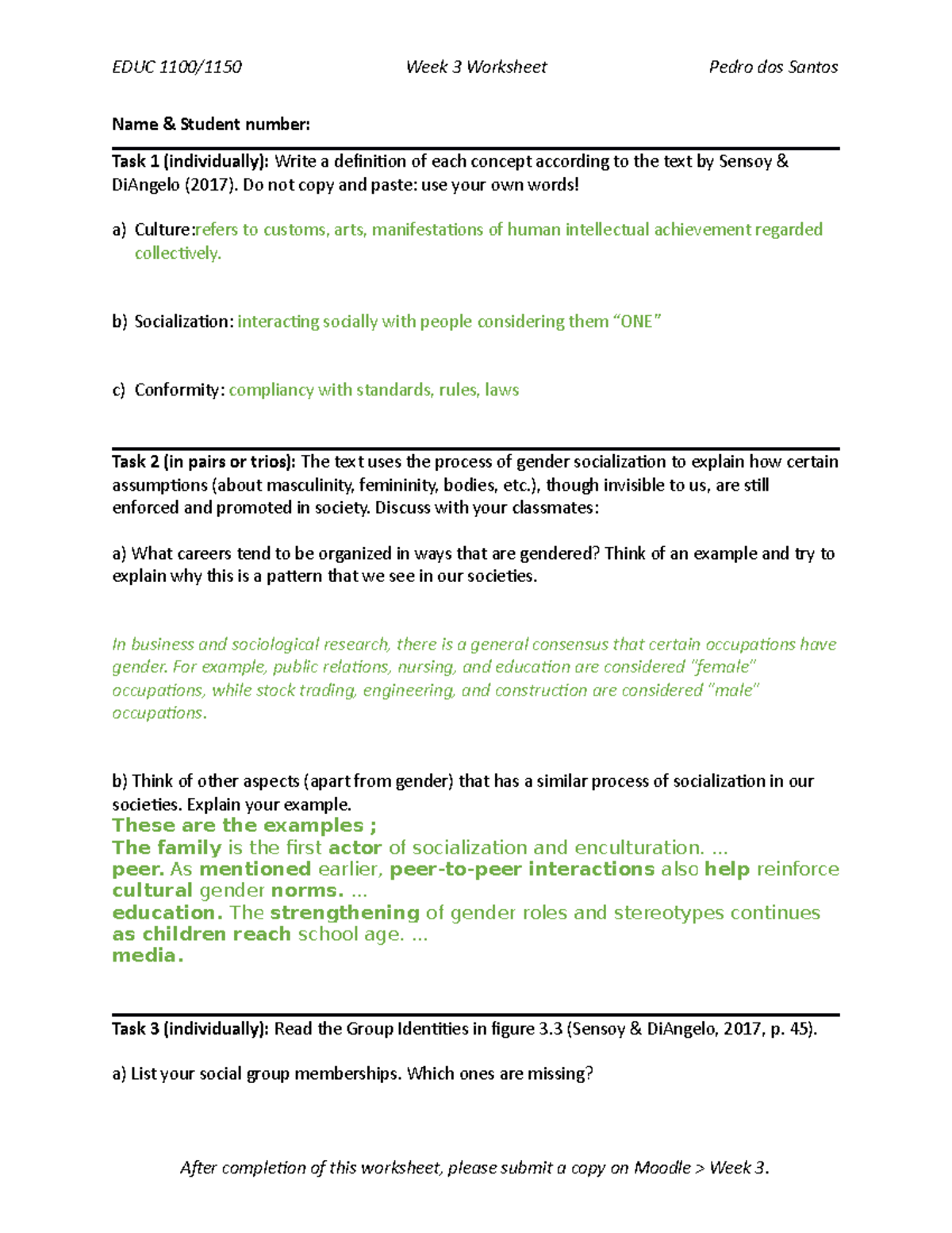 Dilpreet week 3 worksheet - Name & Student number: Task 1 (individually): Write a definition of ...