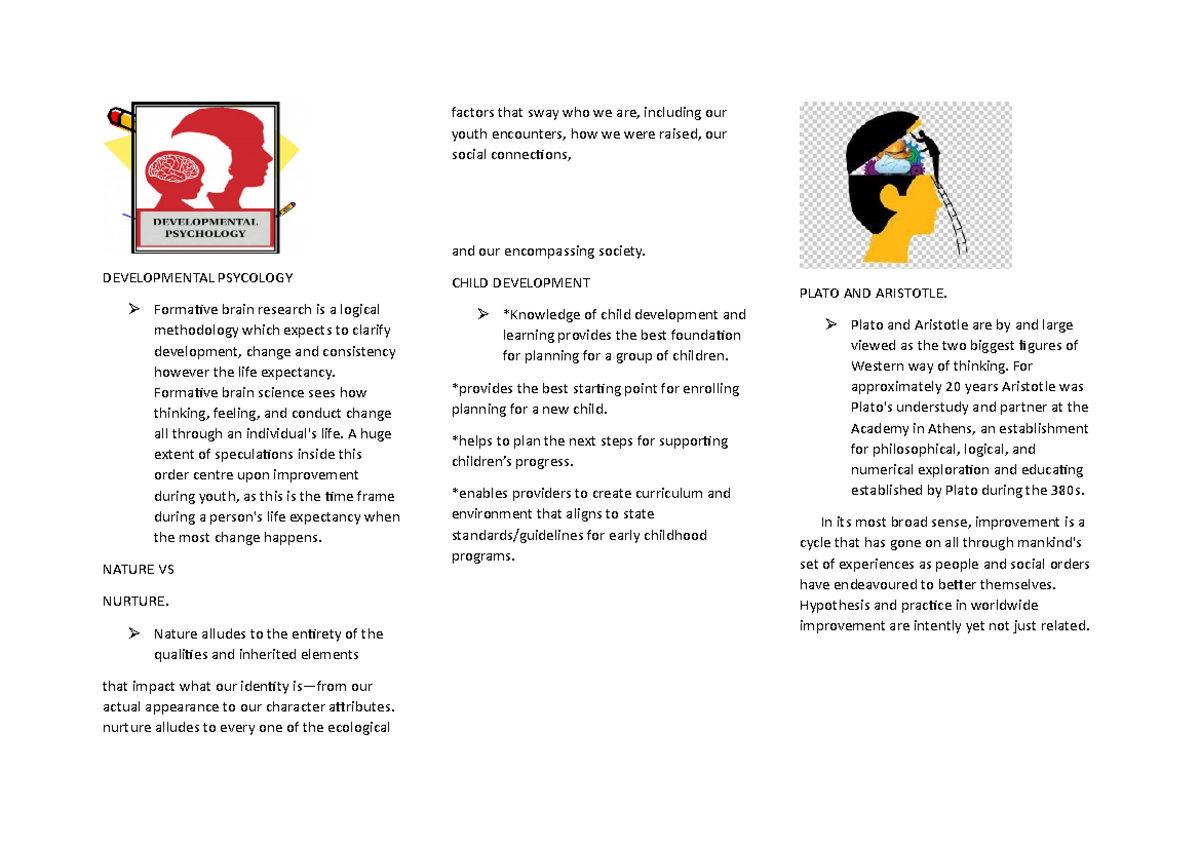 Child Development Assignment - DEVELOPMENTAL PSYCOLOGY Formative brain ...