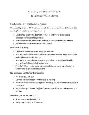 CDM Care Plan BSN - Student Name: Maya Monson-Fife Date: April 04, 2024 ...