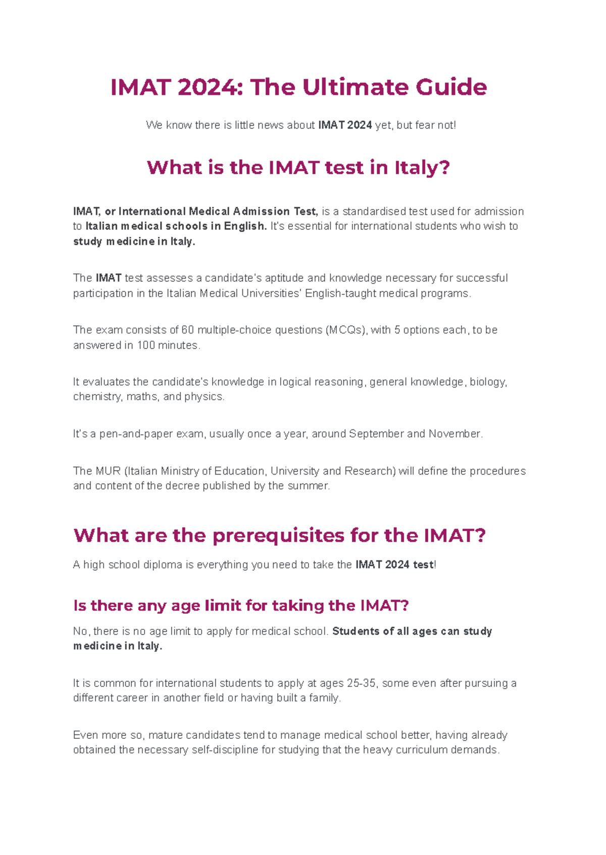 IMAT 2024 The Ultimate Guide - HINOVAED IMAT 2024: The Ultimate Guide ...