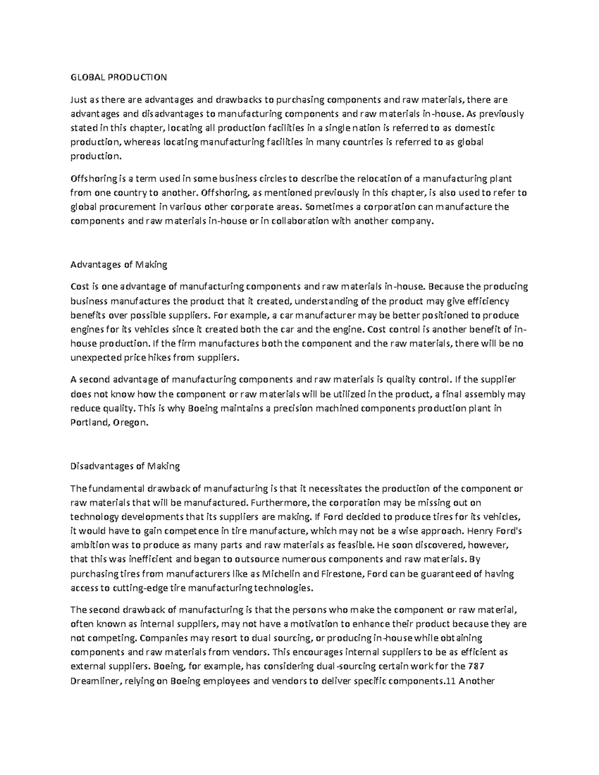 Global Production 2020-2021 lecture notes - GLOBAL PRODUCTION Just as ...