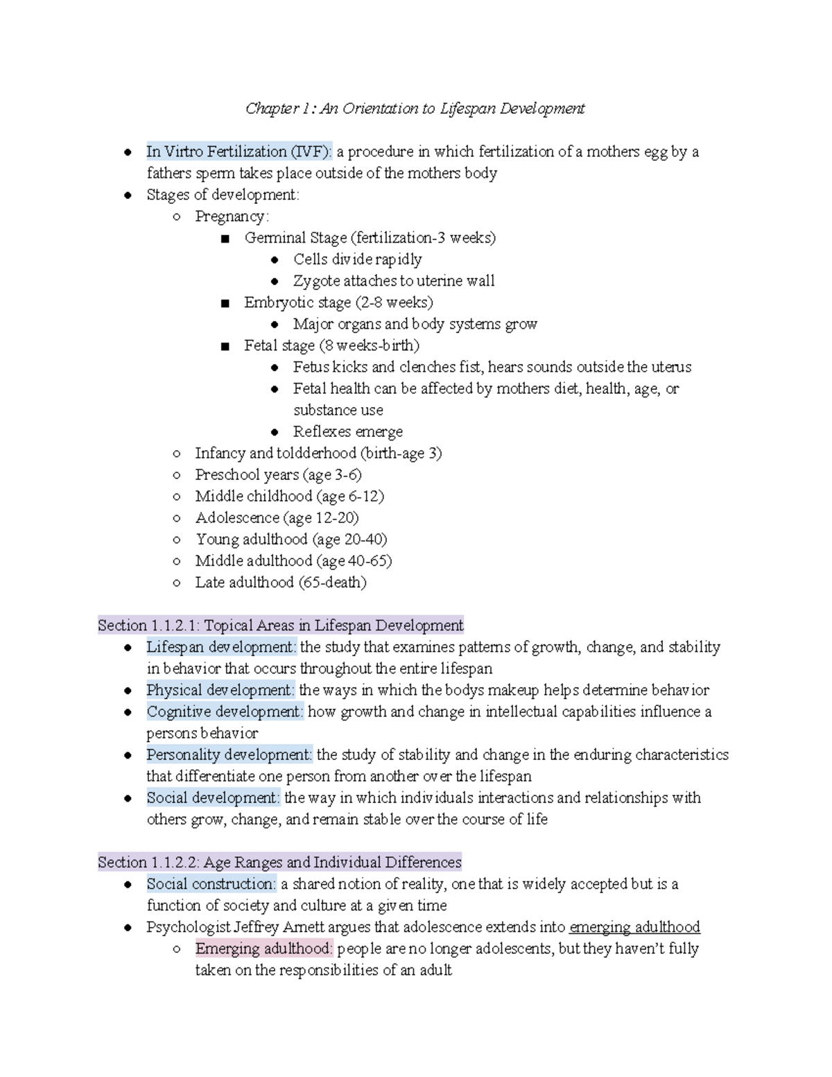 Chapter 1 An Orientation to Lifespan Development - Chapter 1: An ...